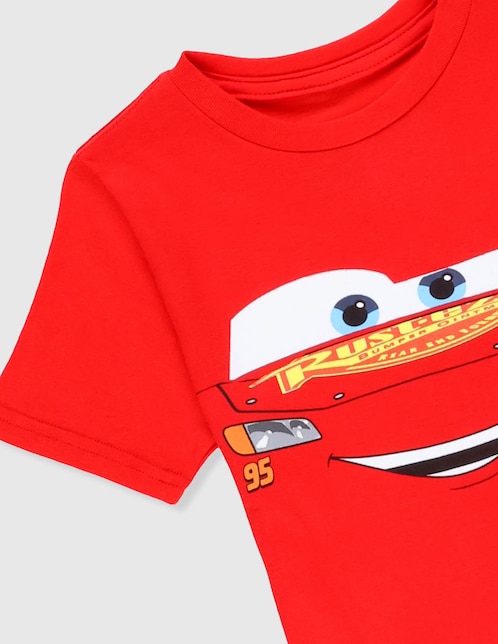 Playera Disney Rayo McQueen Cars manga corta para niño 4